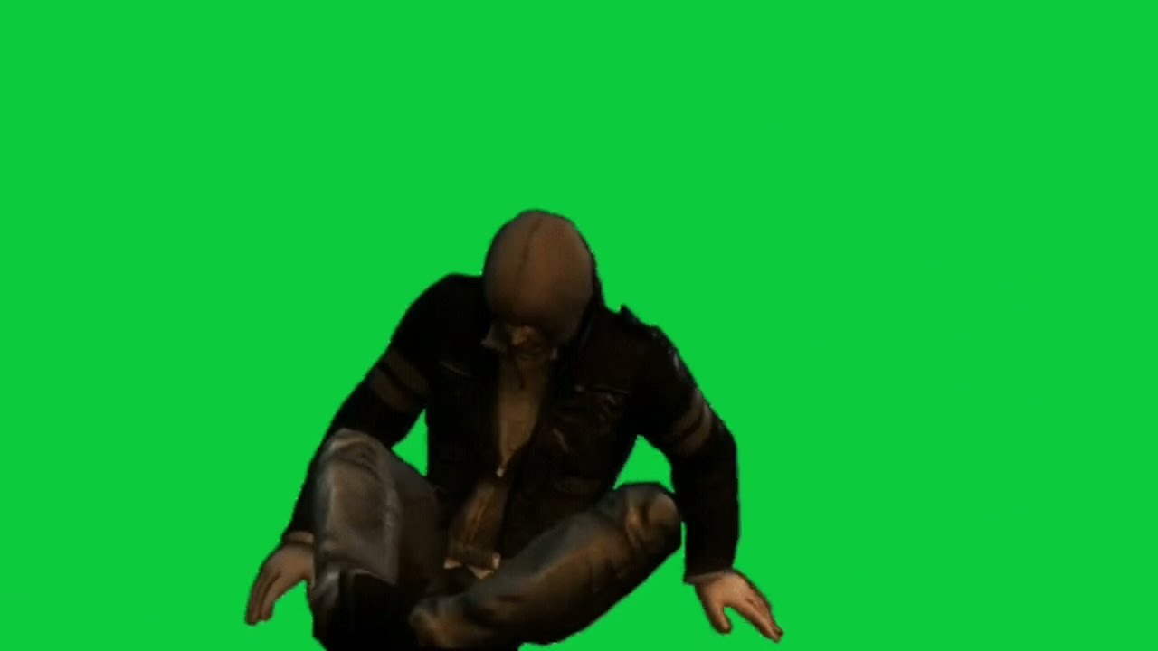 [Prototype] green/blue screen meme template(Alex Mercer falling)
