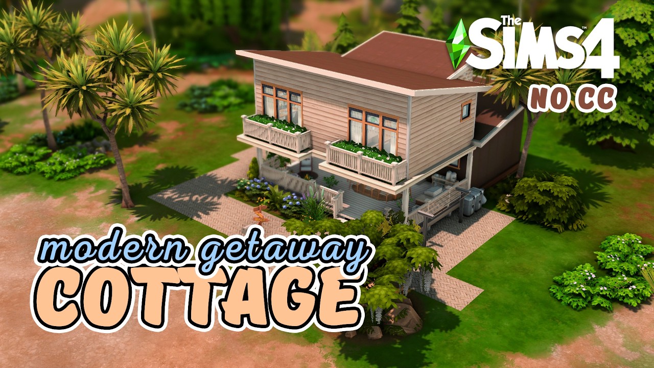 Modern Getaway Cottage in Gibbi Point 🏡🌴 The Sims 4 Speed Build | NO CC