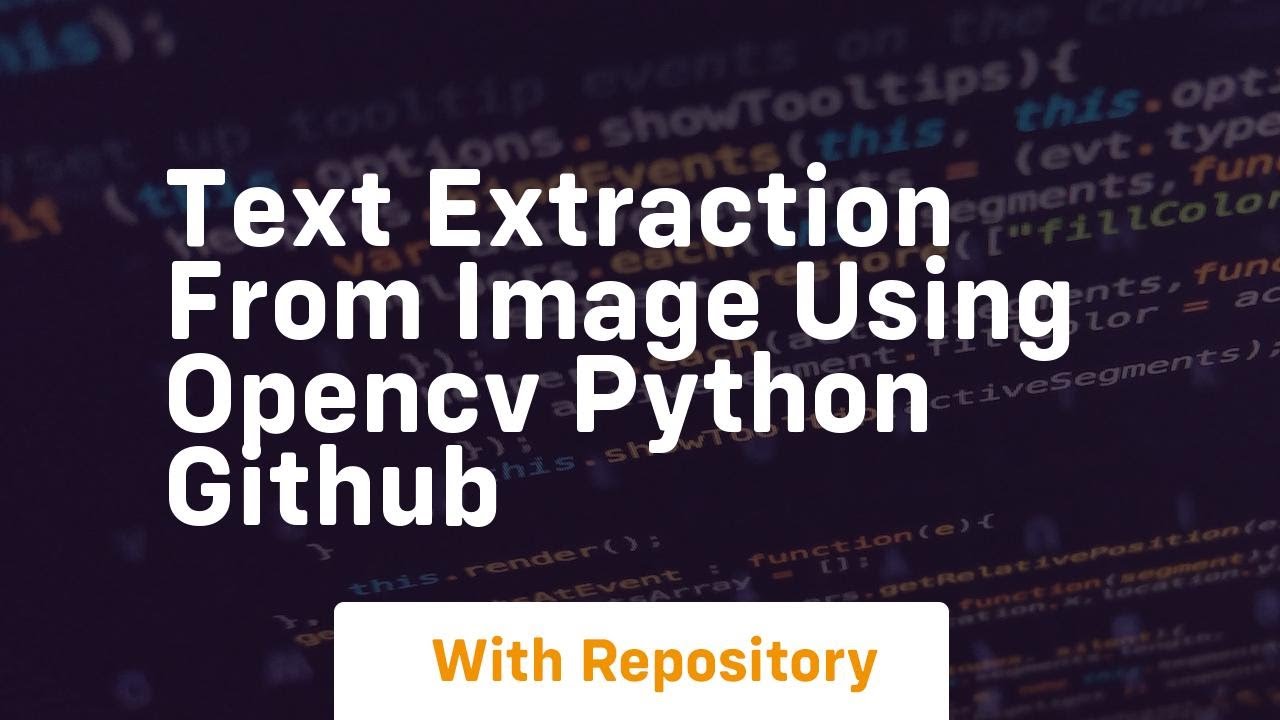 text extraction from image using opencv python github