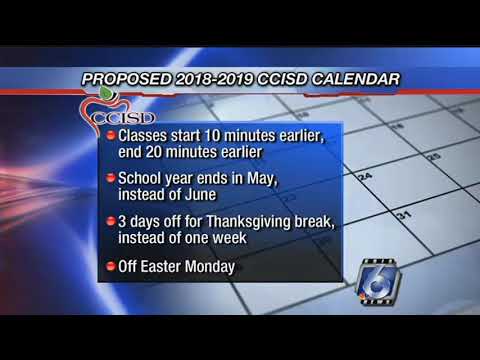 Changes to the 2018-2019 CCISD calendar