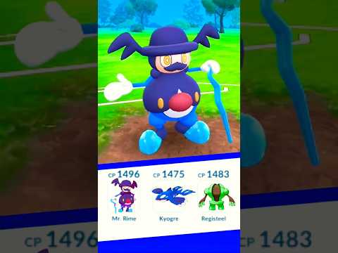 MR. Rime ❄️ Shiny ✨ Registeel ⚓ Shadow Kyogre 🌊 || Pokemon Go 🌈 @pokemongo #shorts #battleleague