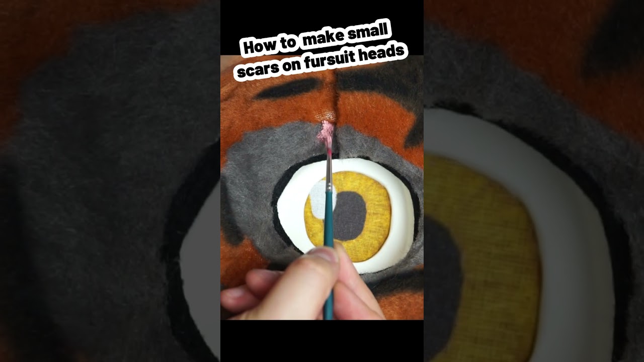 How To Make Small Scars On Fursuit Heads #fursuit #fursuitmaker #costume #howto #tutorial