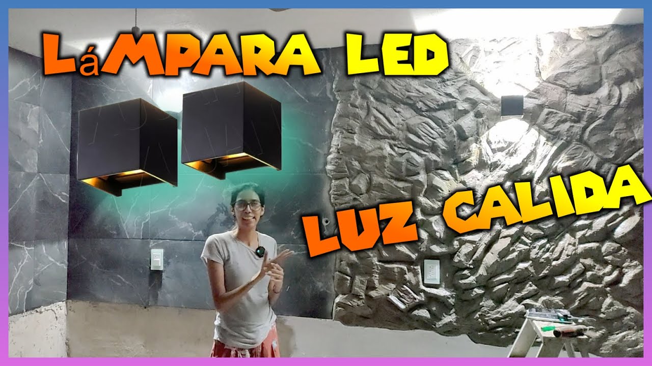 Lámpara de Pared luz cálida para interior / exterior LED de 3 colores 14w