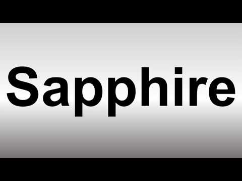 How to Pronounce Sapphire