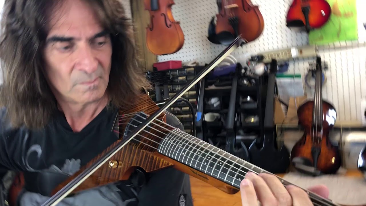 Wood Viper 6 String Violin, Fretted Antiqued Amber Tiger Maple | Gear4music demo