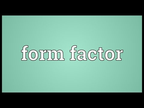 Form factor Meaning