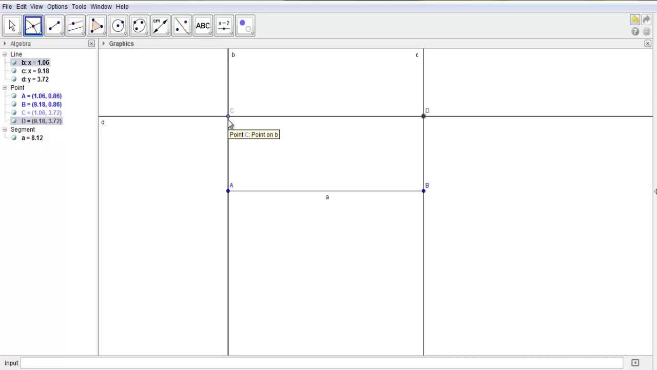 Geogebra Rectangle Construction