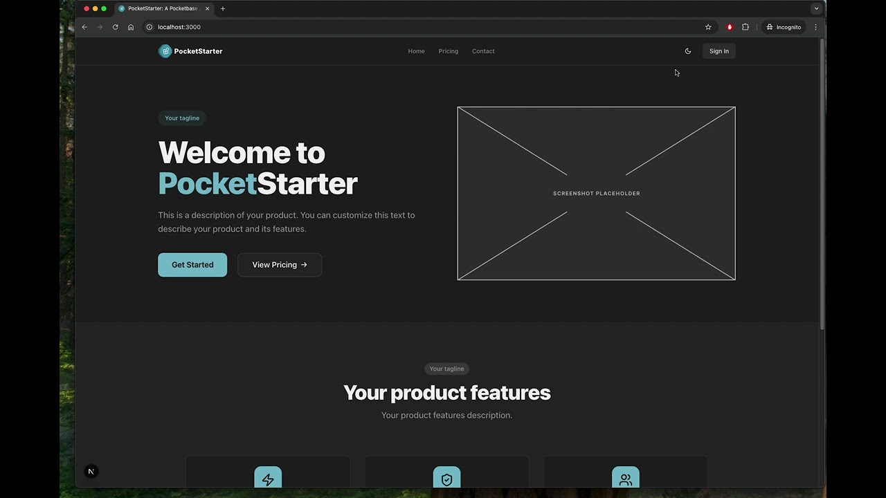 Intro to PocketStarter: a PocketBase + Next.js boilerplate with auth, Stripe payments, and more