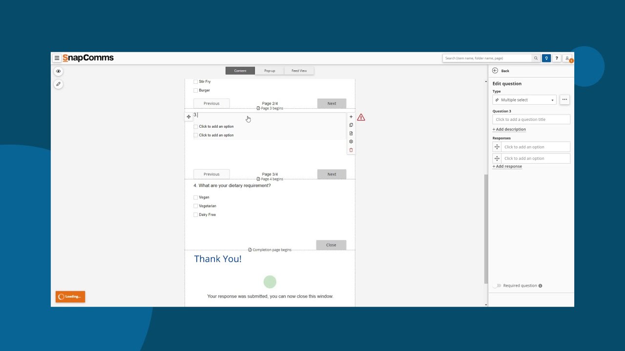 SnapComms New Survey Functionality