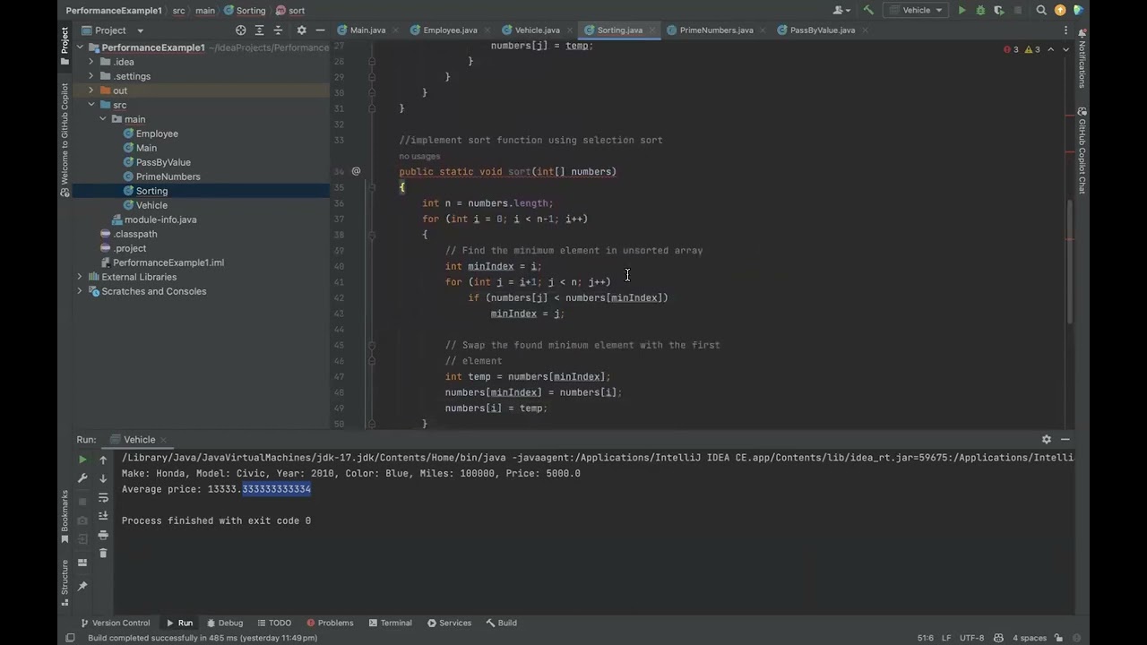 All Sorting Algorithms | GitHub Copilot