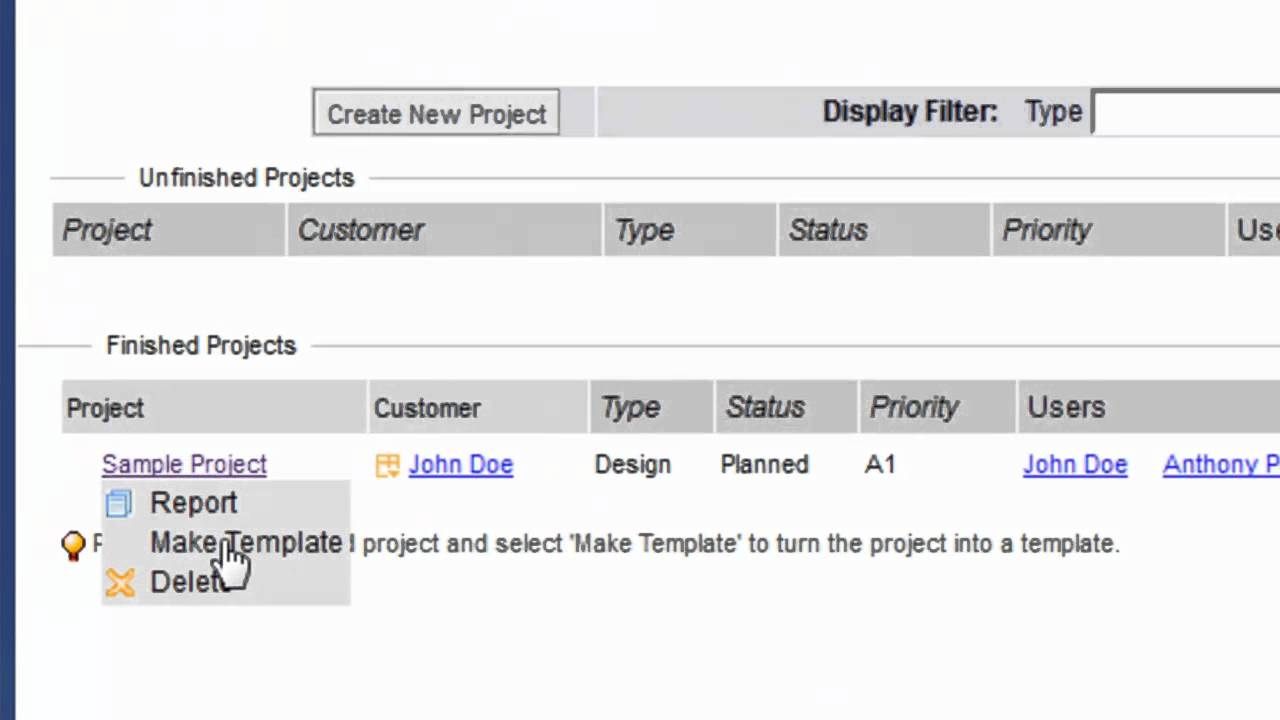 Create a Project Template from a completed project