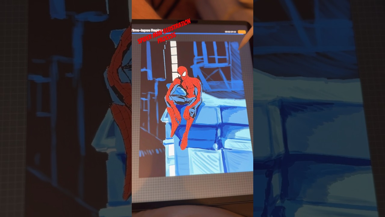 Digital illustration of Spider-Man  #art #marvel #drawing