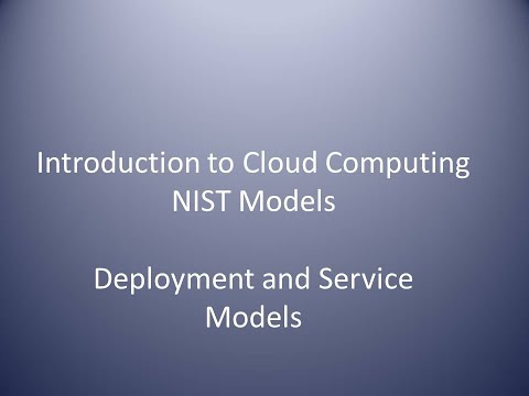 Cloud Computing NIST Model