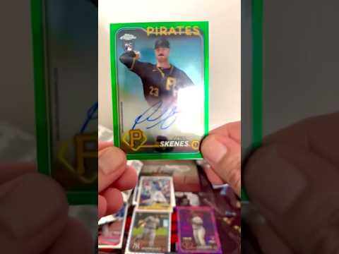 He pulled THIS from a $7 PACK?!? 🤯🔥 Rare Paul Skenes rookie autograph!!