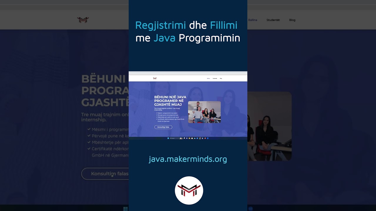 Programim Shqip: Regjistrimi dhe Fillimi me Programimin Java