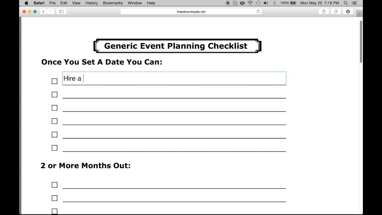 Create a Simple Event Planning Checklist