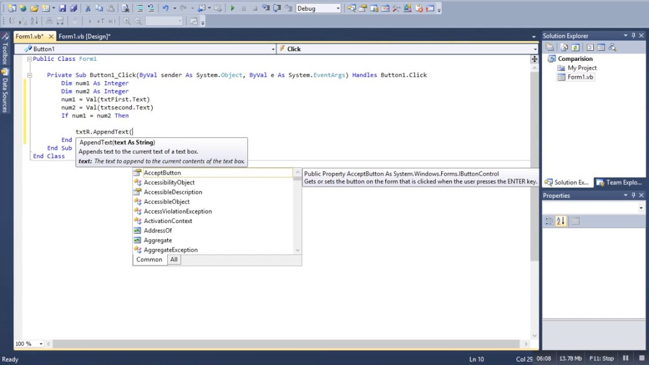 Visual Basic .NET - Using If then Else Statements in Visual Basic