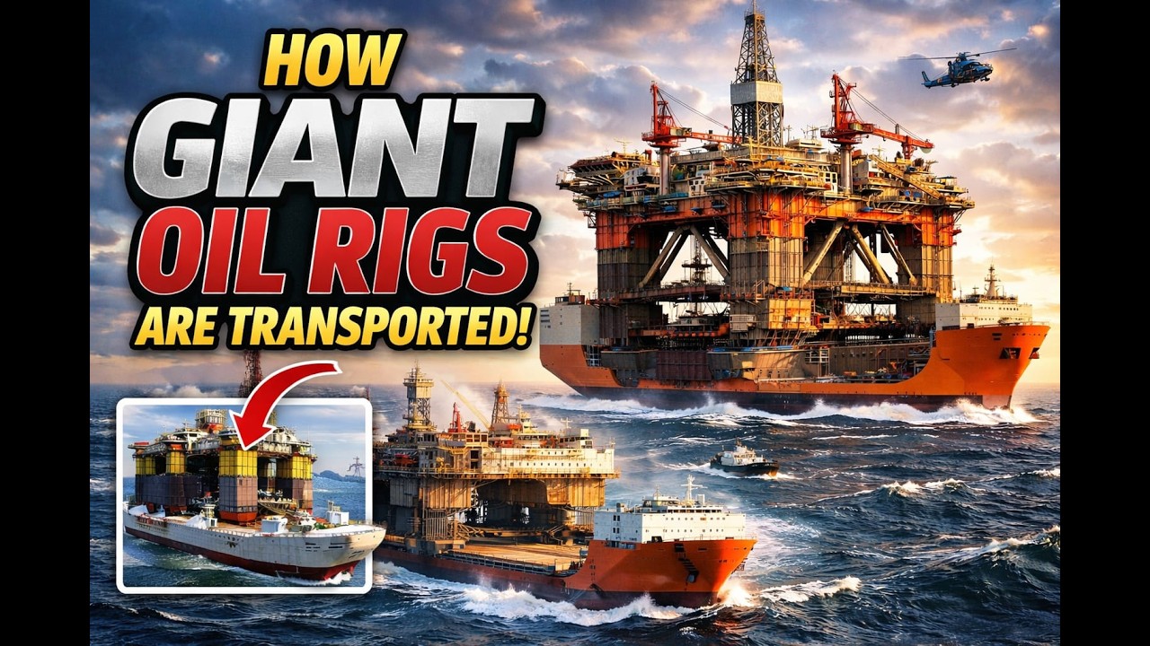 😱 You Won’t Believe How This Giant Oil Rig Was Transported. #AIDocumentary#EngineeringMarvel