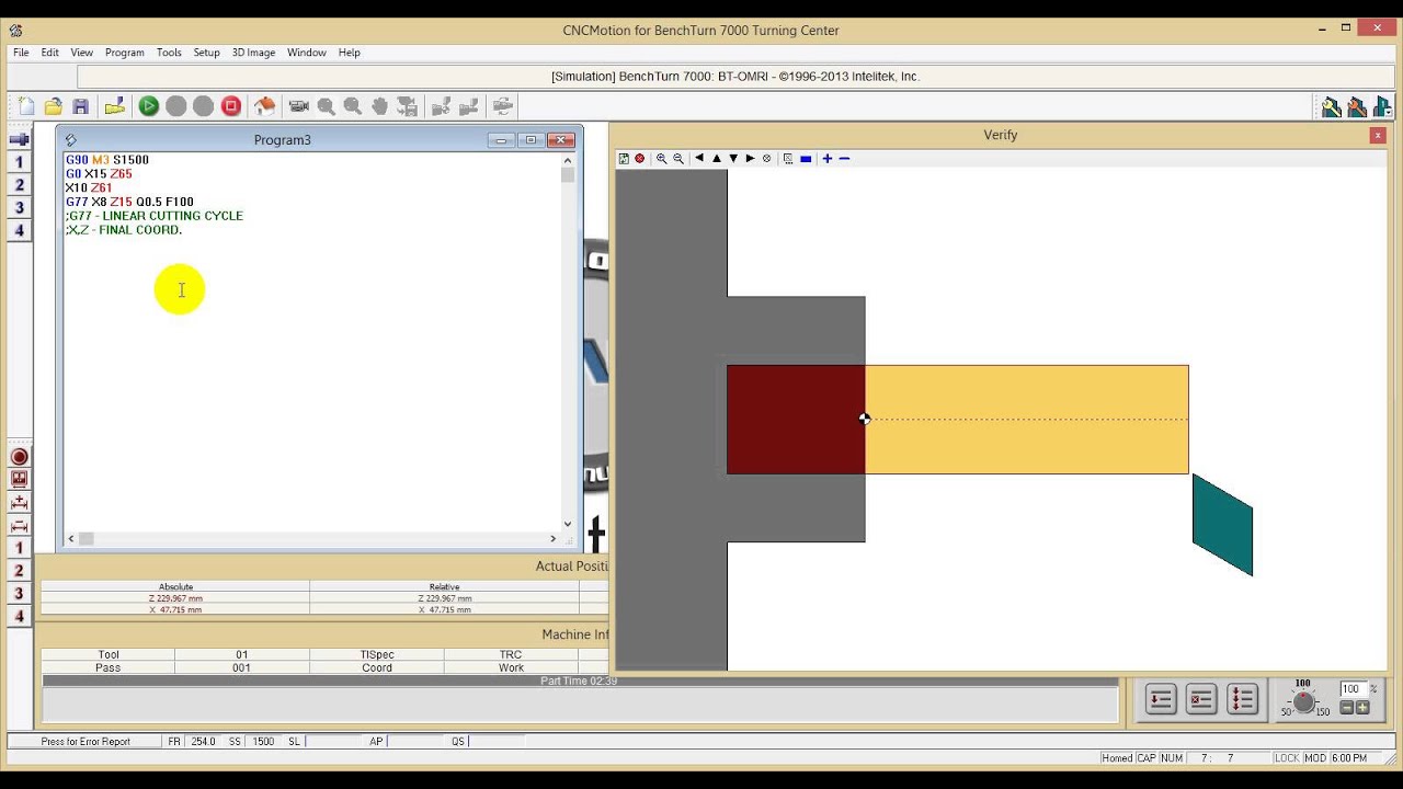 BenchTurn 7000 with CNC Motion Tutorial 2