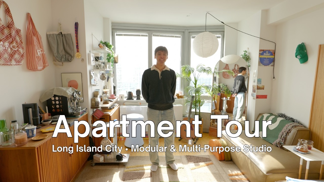 How He Made a 500 Sq Ft NYC Studio Apartment Incredibly Functional – FULL TOUR