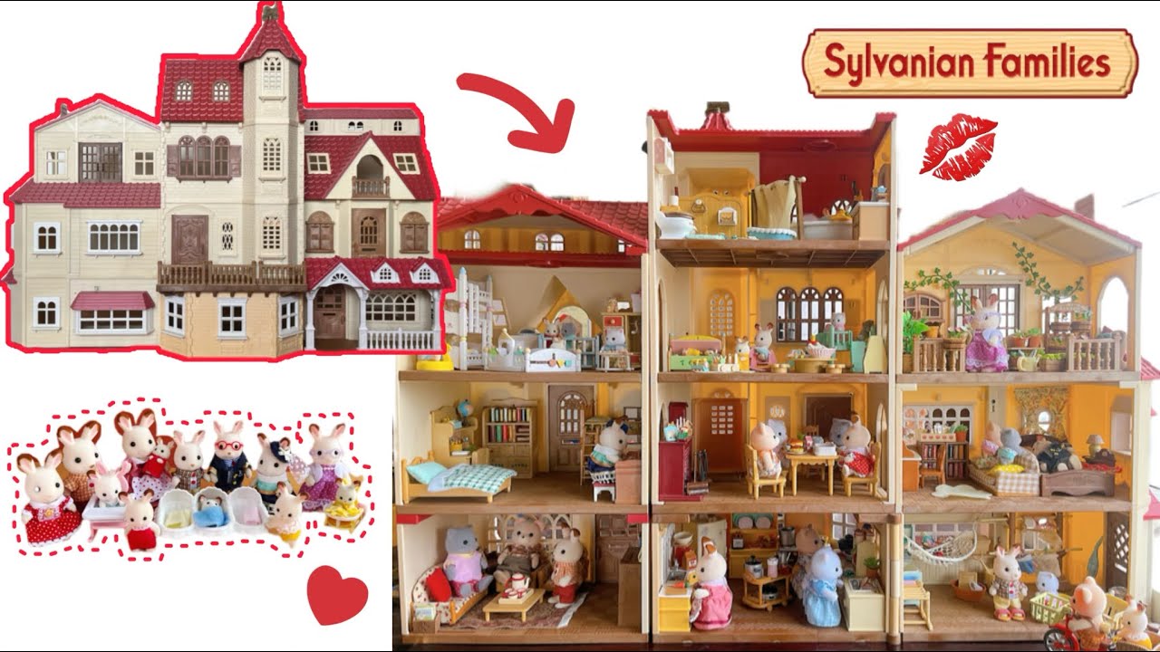 Red Roof House Series - Complete Bundle : Set up & Tour ❤️ [Sylvanian Families]