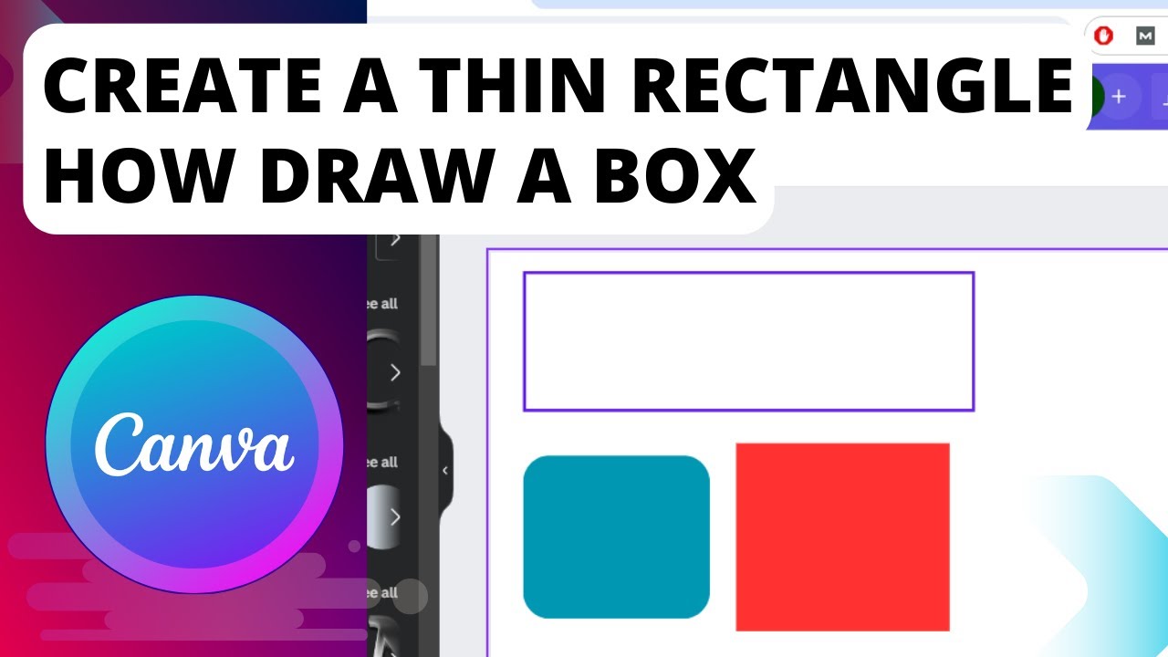 How to Create A Thin Rectangle Or Draw A Box In Canva