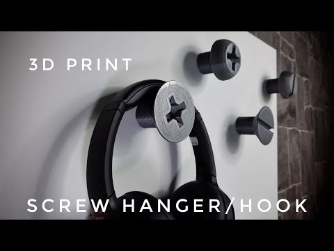 🪝 Screw Hanger/Hook・ STL File for ・Cults