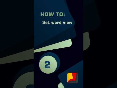 Tutorial 2: How to set the Word view in the App | Netzverb Dictionary App