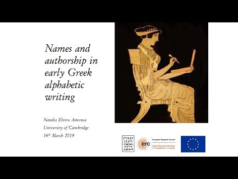 Natalia Elvira Astoreca - Names and Authorship in Early Greek Writing