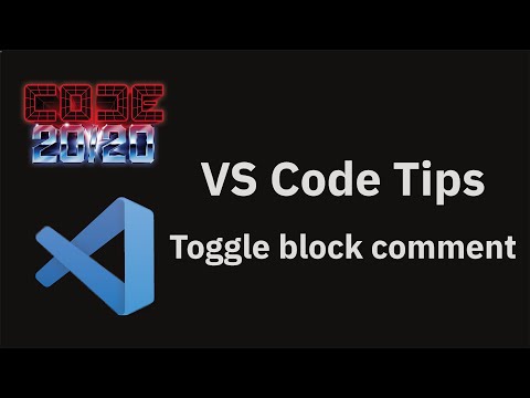 VS Code tips — The Toggle block comment command