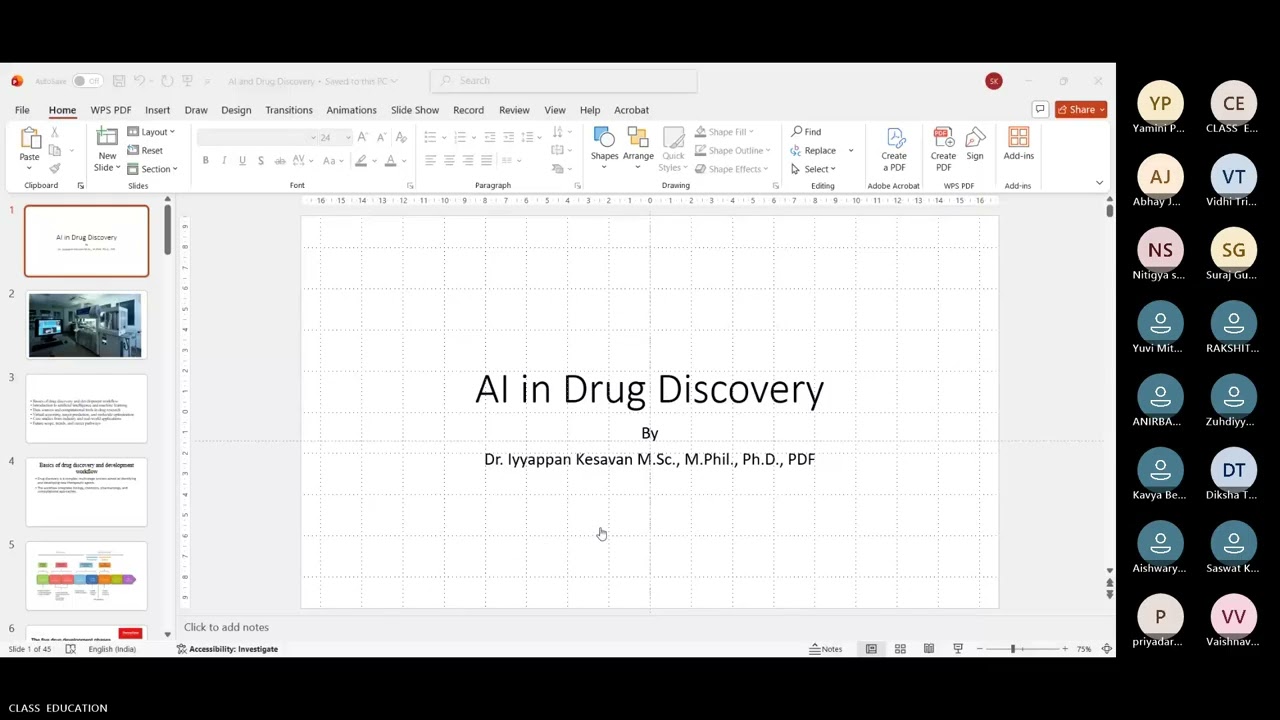 3 Days Workshop in AI IN DRUG DISCOVERY by EDUVEA