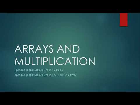 Arrays and multiplication grade 3