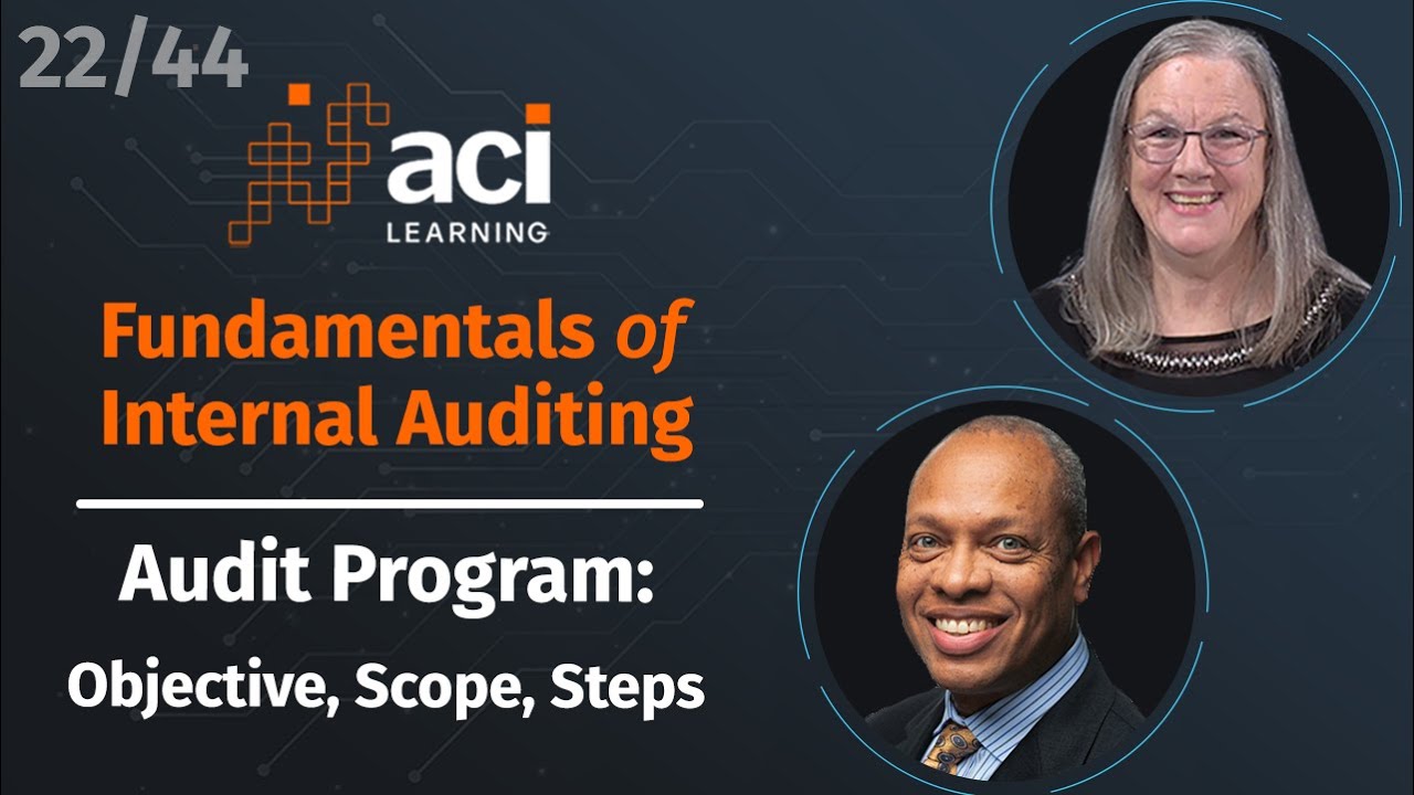 Audit Program: Objective, Scope, Steps | Fundamentals of Internal Auditing | Part 22 of 44