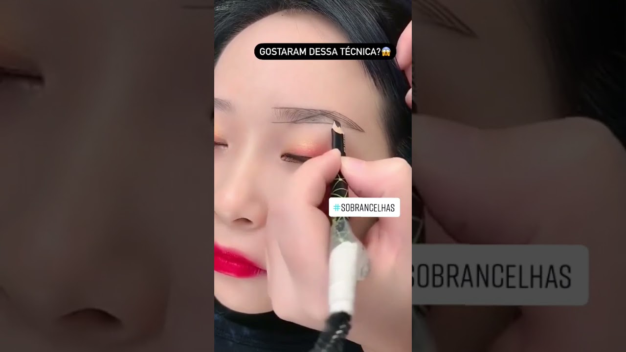 Veja ai como desenhar a sobrancelha técnica incrível.|#shorts