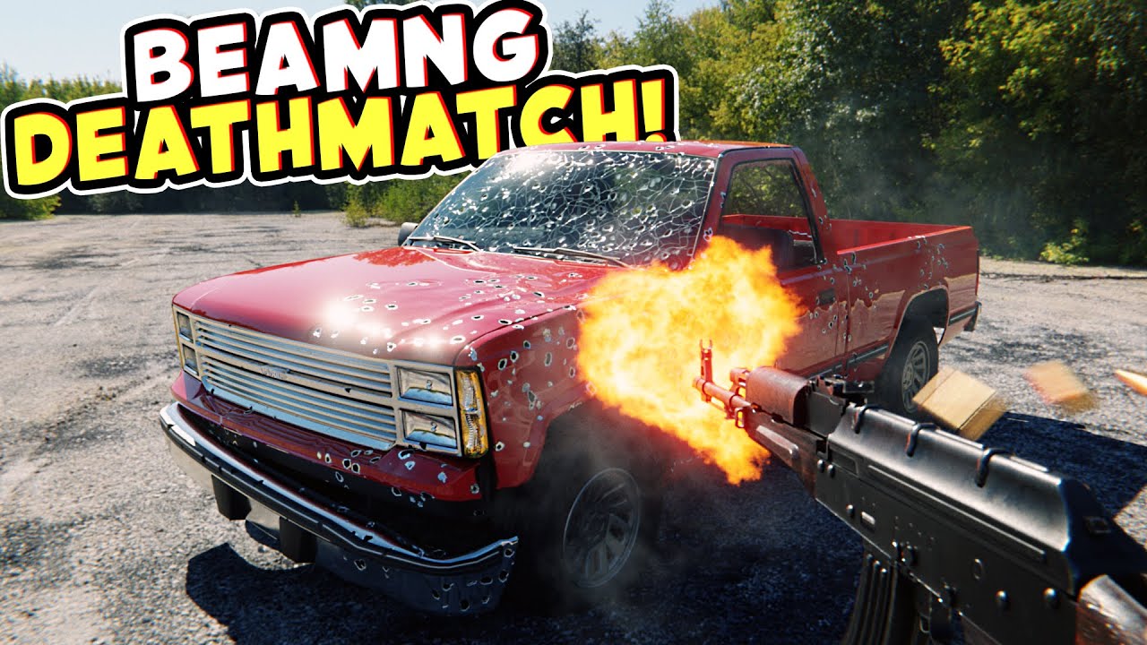 BeamNG Free For All DEATHMATCH With Weaponized Cars Is AMAZING!