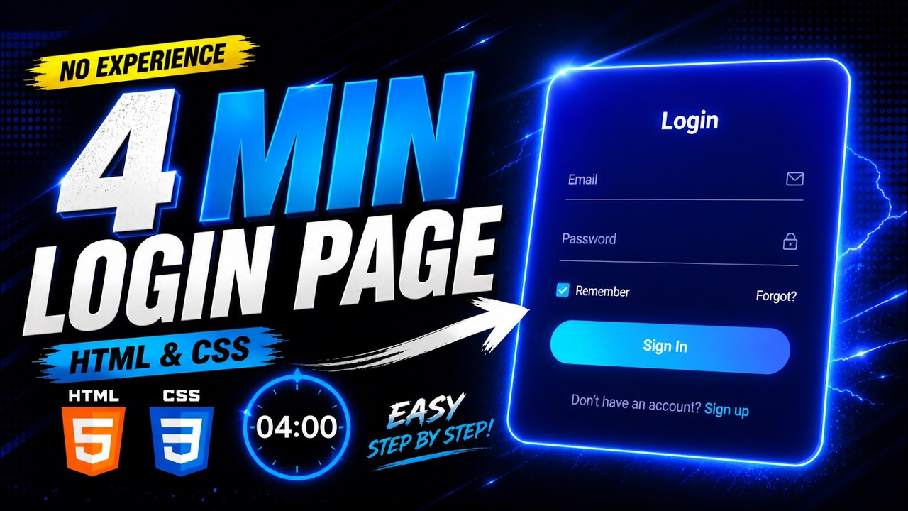 Stunning Glassmorphism Login Panel with HTML & CSS