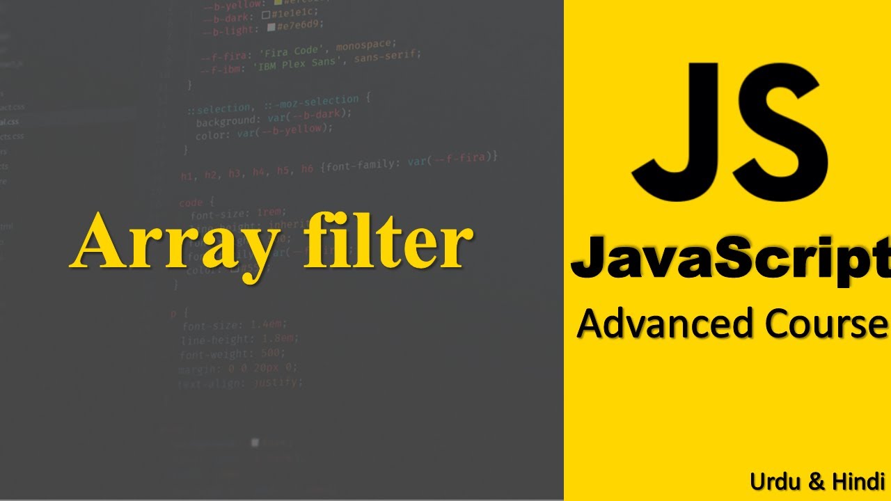 JavaScript Array filter | Advance JavaScript Tutorial in Hindi / Urdu