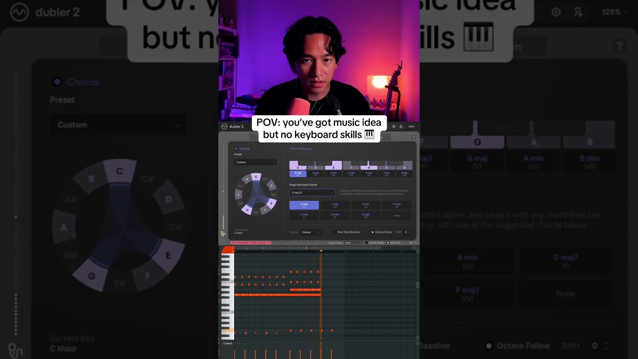 POV: you’ve got music idea but no keyboard skills 🎹 #dubler2 #vochlea #flstudio #beatbox #producer