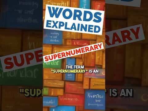 Supernumerary - Words Explained #supernumerary