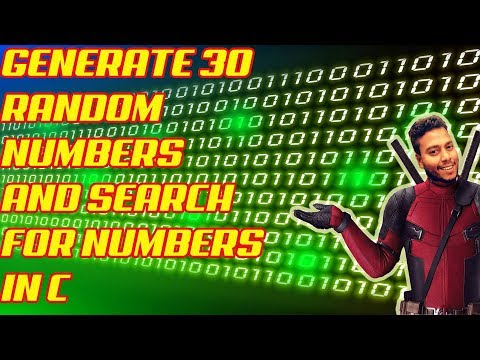 Thirty random numbers between 1 and 20 and search whether it exist