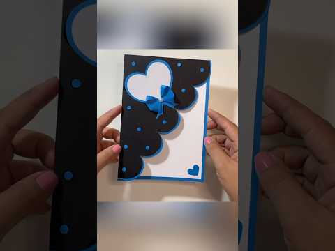 Idea de tarjeta para papá 💙 ¡Fácil, bonita y hecha a mano!