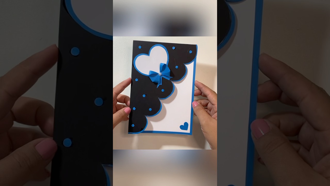 Idea de tarjeta para papá 💙 ¡Fácil, bonita y hecha a mano!