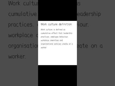 Work Culture definition (Ethics) |UPSC|