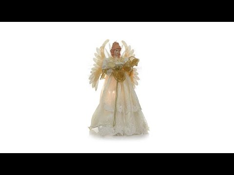 Winter Lane Fiber Optic Musical Angel Tree Topper