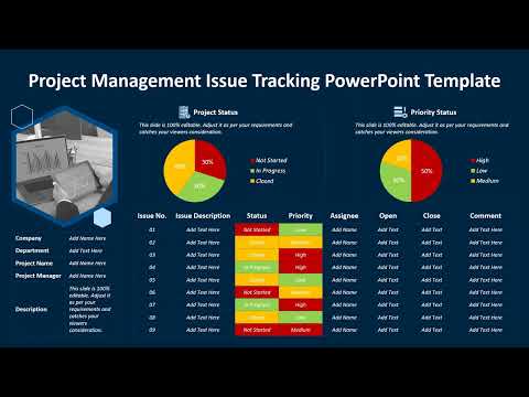 Project Management Issue Tracking PowerPoint Template | Kridha Graphics
