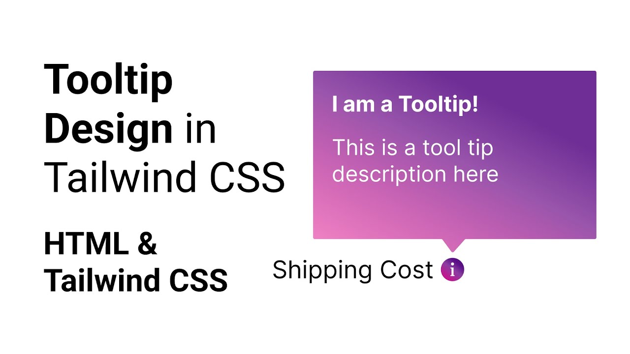 Tooltips in Tailwind CSS | HTML #TailwindCSS #HTML #CSS #WebDevelopment
