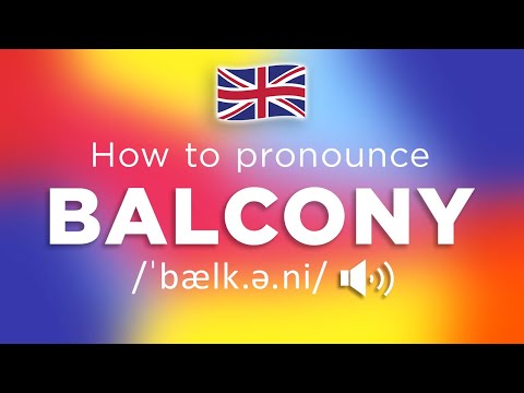 How To Pronounce Balcony (100% NATIVE!!)