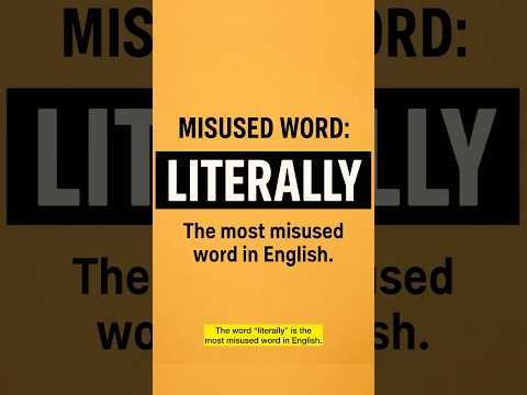“Literally” Doesn’t Mean What You Think 😳 #englishvocabulary #englishgrammar #learnenglish #shorts