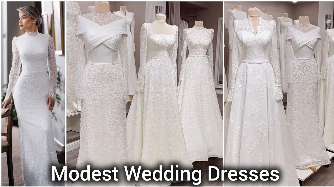 MOST BEAUTIFUL MODEST WEDDING DRESSES LONG SLEEVED WEDDING DRESSES WITH LOVELY LACE