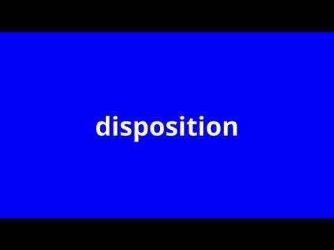 what is the meaning of disposition